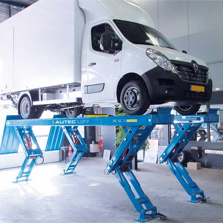 Rijbanen schaarhefbruggen opbouw | Autec